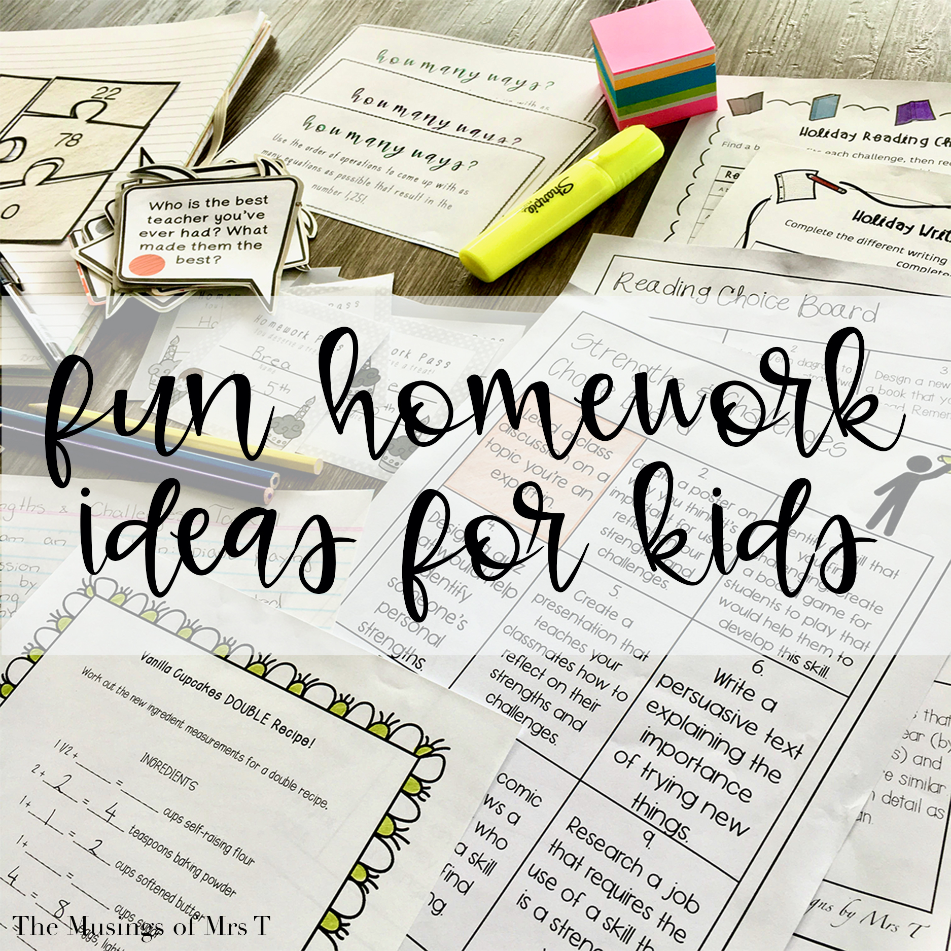 How To Make Homework Fun – 9 Ways to Switch Things Up – The Musings of ...