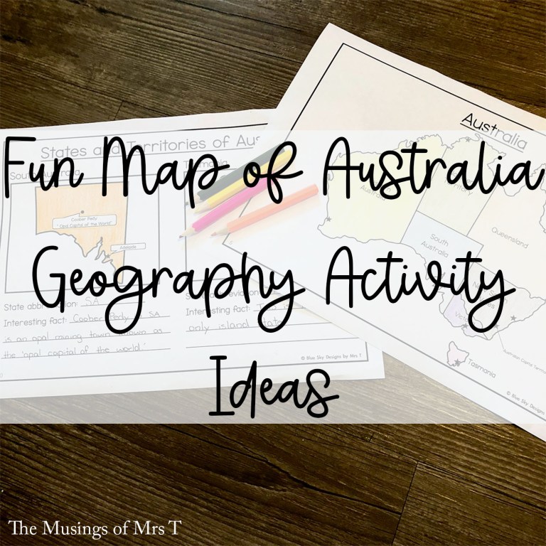 Fun Map of Australia Geography Activities – Mrs T's Musings